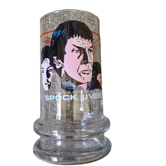 Star Trek | Accents | Vintage 984 Taco Bell Star Trek Spock Lives Glass ...